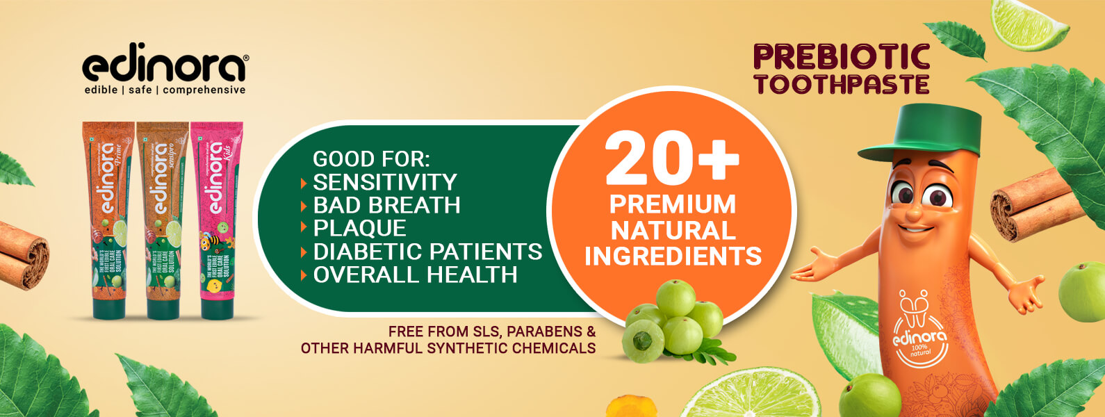 Herbal Toothpaste - Edible Toothpaste | Edinora